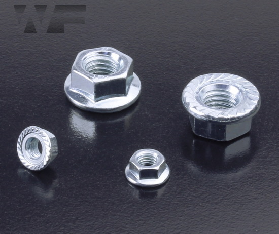 Hex Serrated Flange Nut EN 1661 (DIN 6923) in Bright Zinc Plated (BZP ...