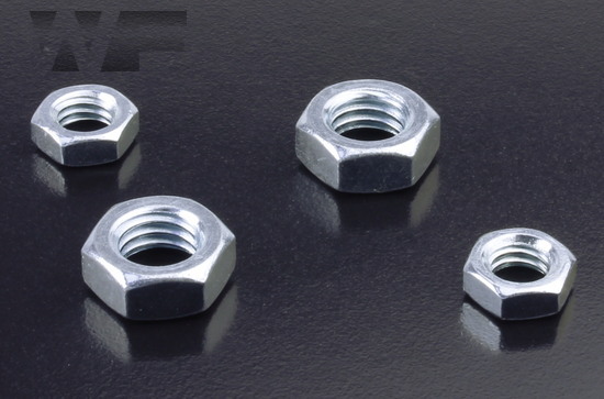 Half Nut Hex UNC 1/2 inch in Zinc Plated Steel - ANSI B18.2.2 SAE J995 ...